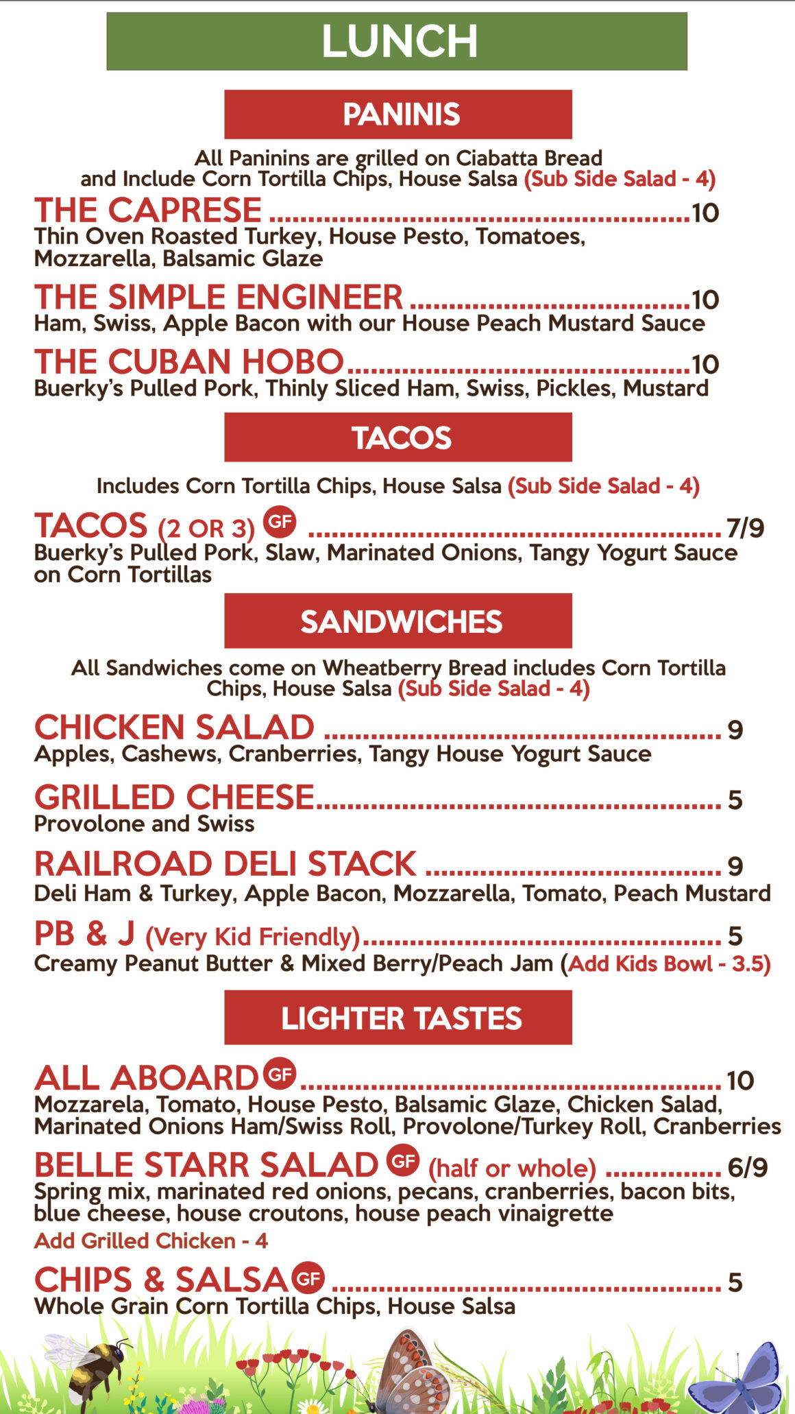 Menu - Derailed Coffee Bar & Cafe