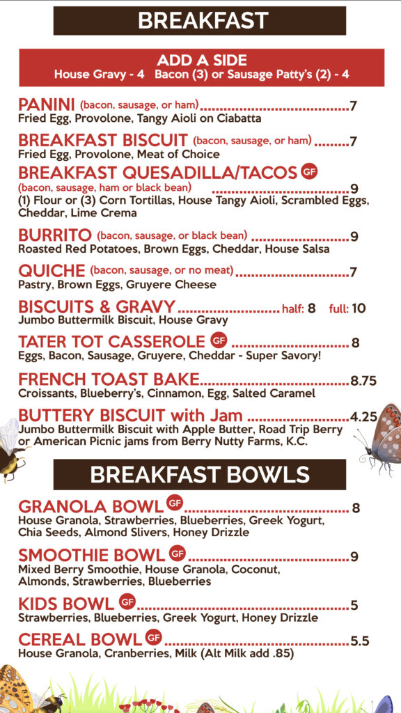 Menu - Derailed Coffee Bar & Cafe