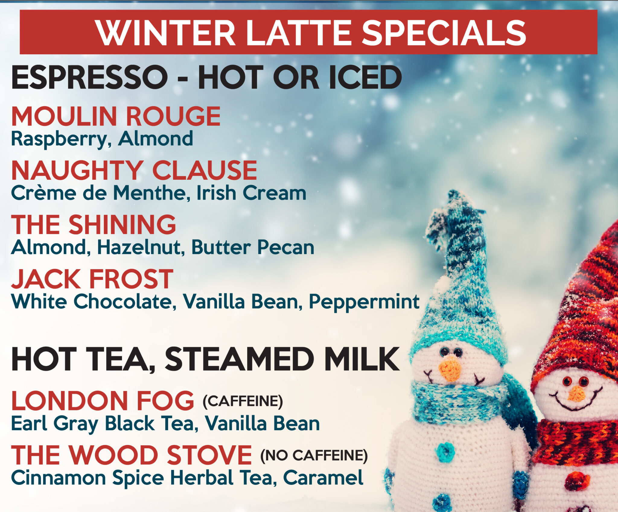 Menu - Derailed Coffee Bar & Cafe