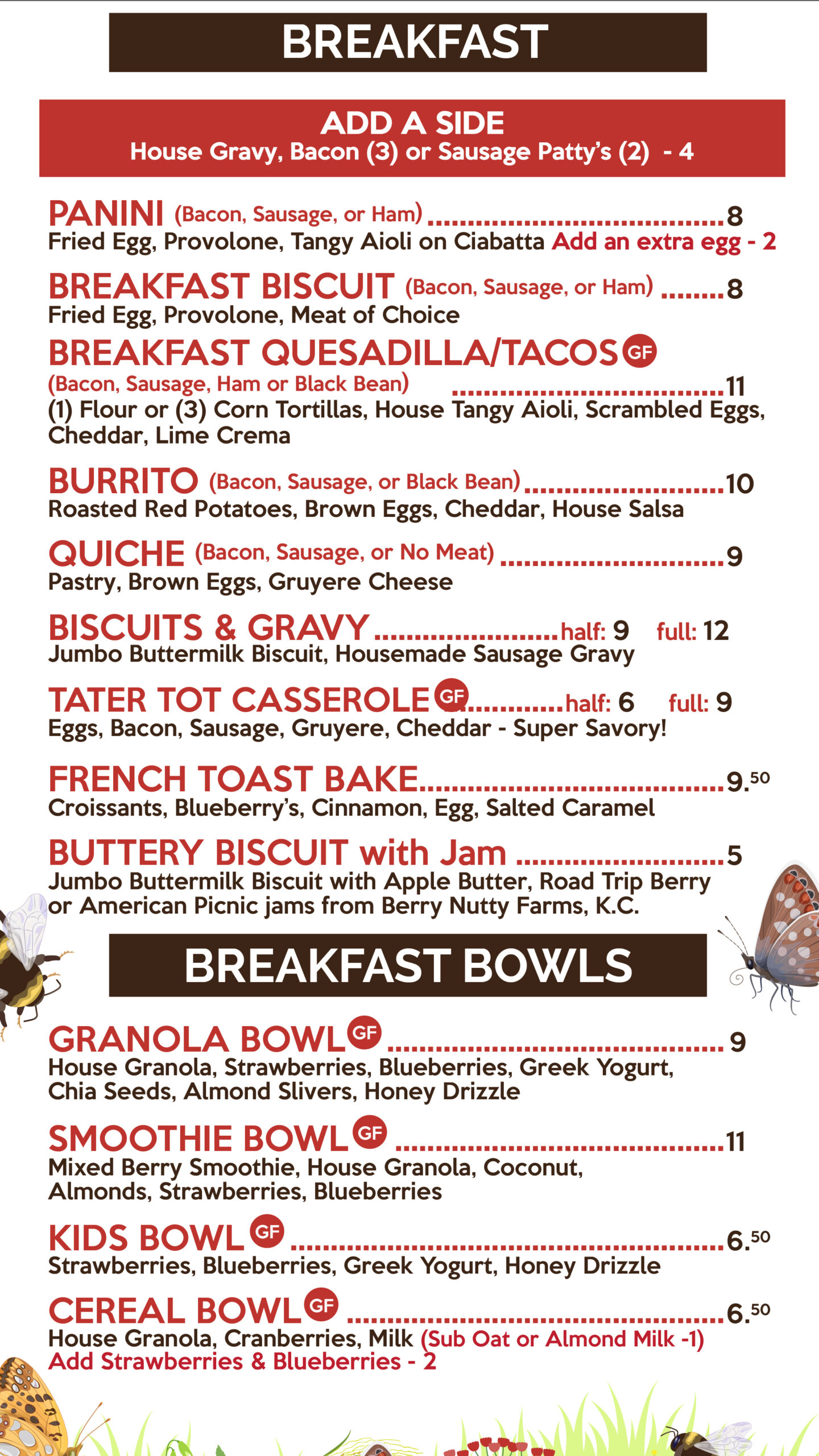 Menu - Derailed Coffee Bar & Cafe