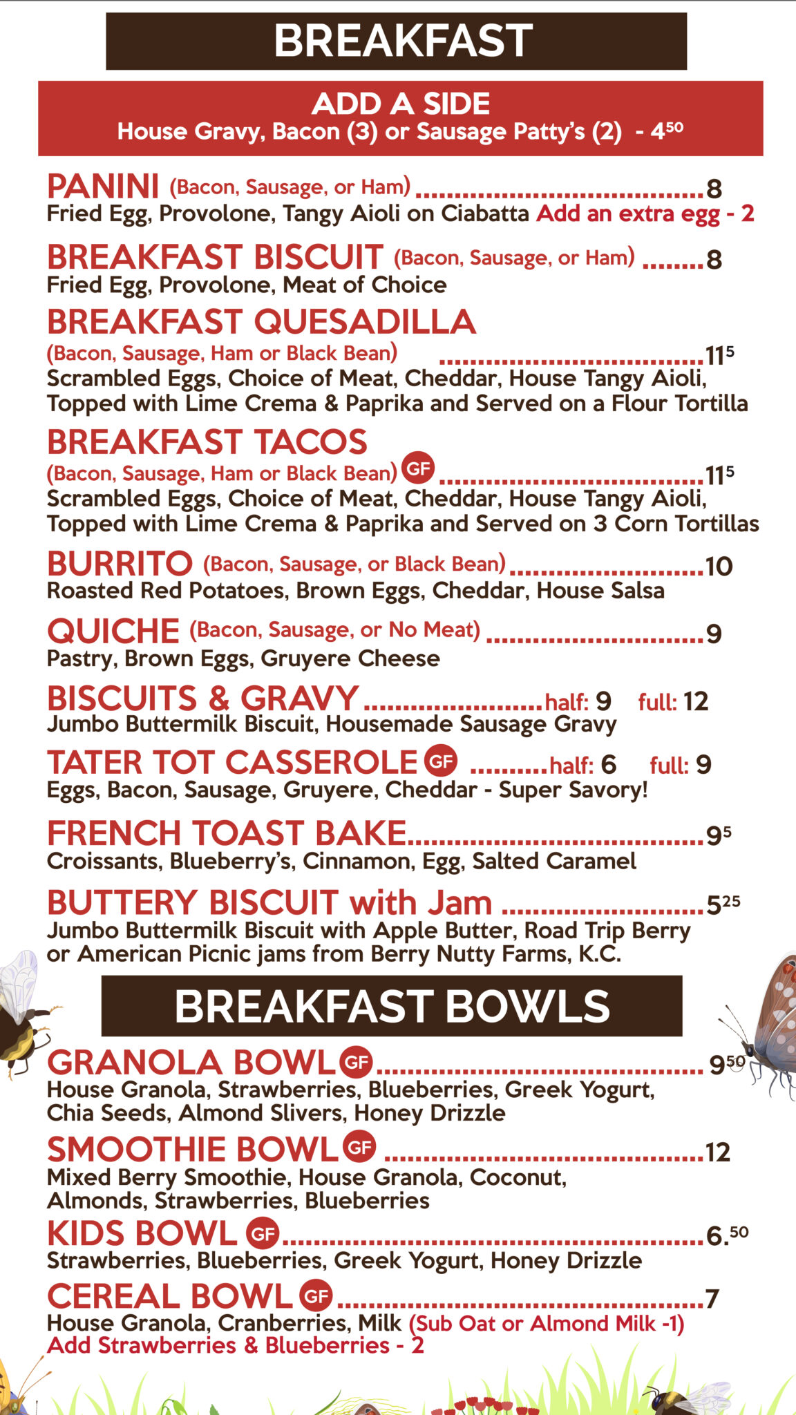 Menu - Derailed Coffee Bar & Cafe