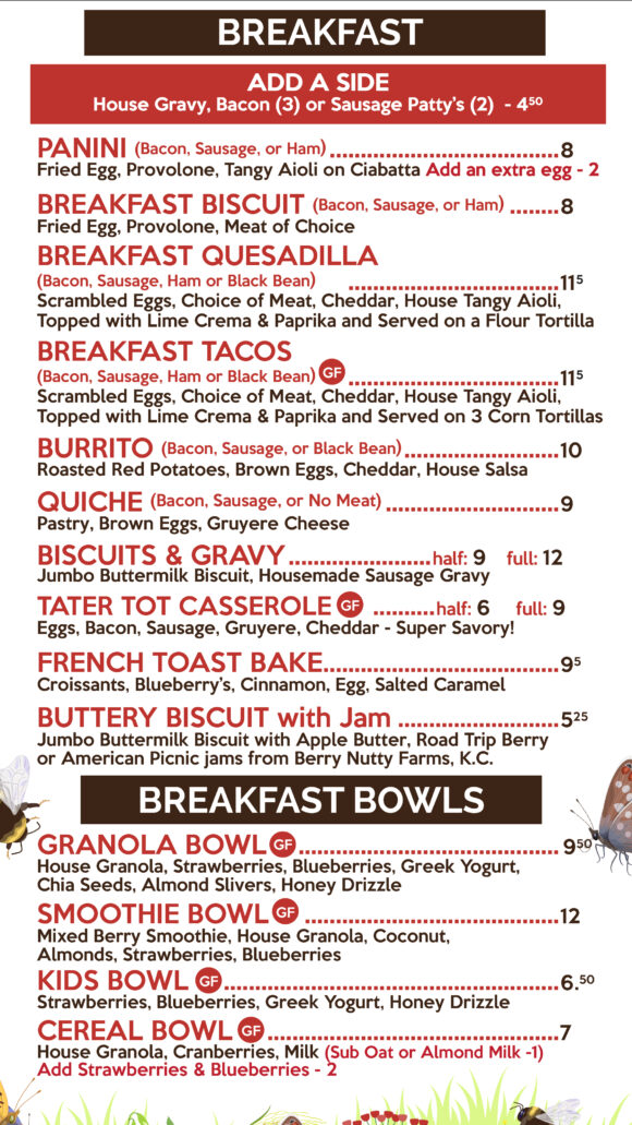 Menu - Derailed Coffee Bar & Cafe